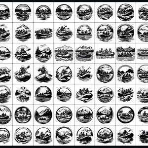 Rafting Art Template Svg Png Jpeg Dxf Bundle Silhouette Clipart Cricut ...