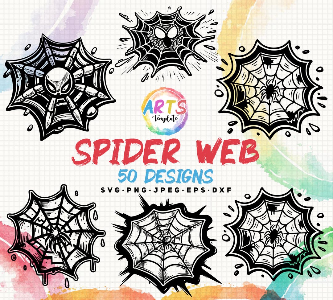 Spider Web SVG Bundle: Clipart, Vector Graphics (commercial Use) - Etsy UK