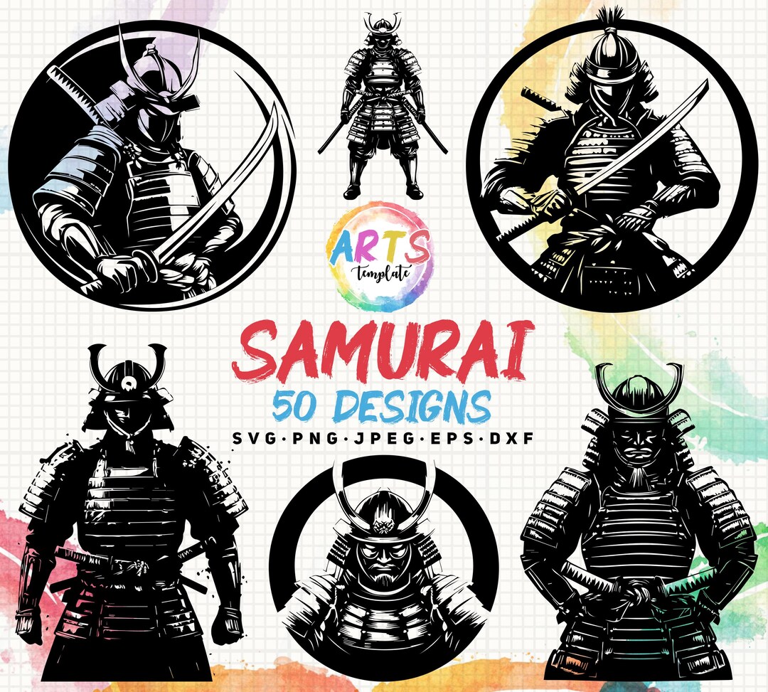 Samurai Svg Bundle Svg Png Jpeg Eps Dxf Bundle Silhouette Clipart ...