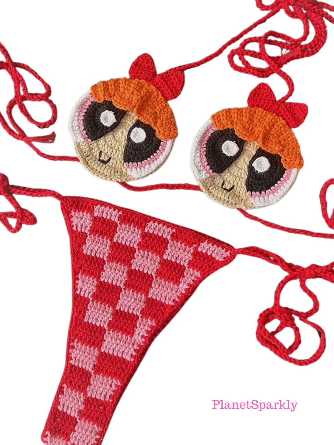 Blossom Crochet Bikini - Powerpuff Girls - Etsy