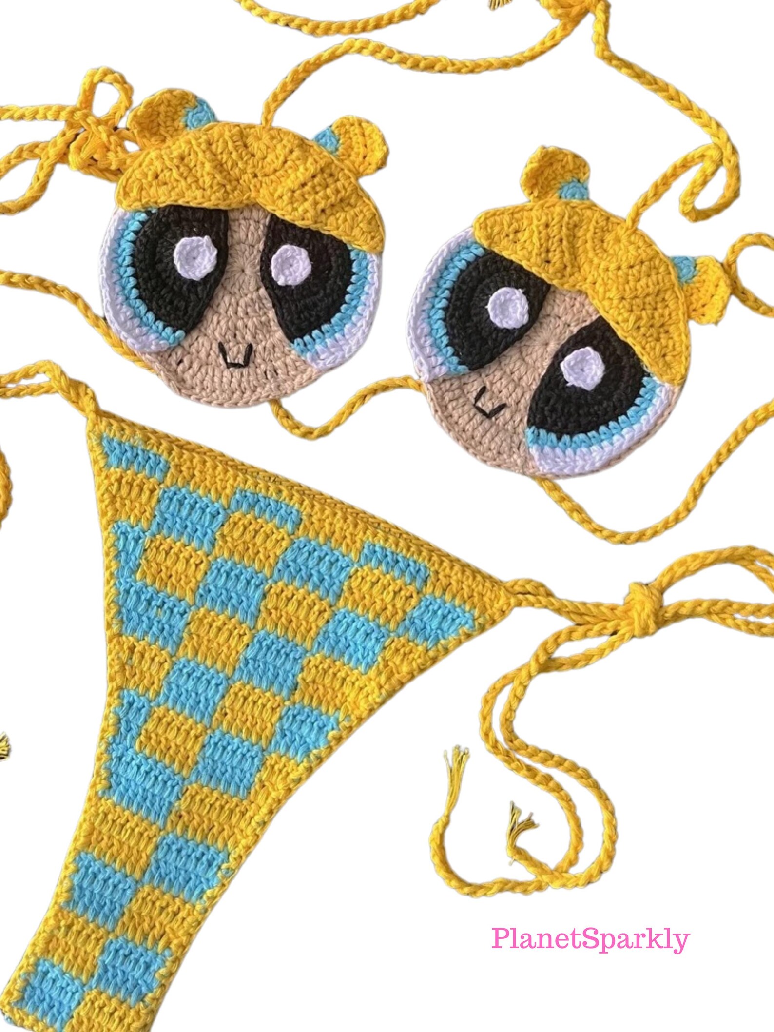 Bubbles Crochet Bikini - Powerpuff Girls - Etsy