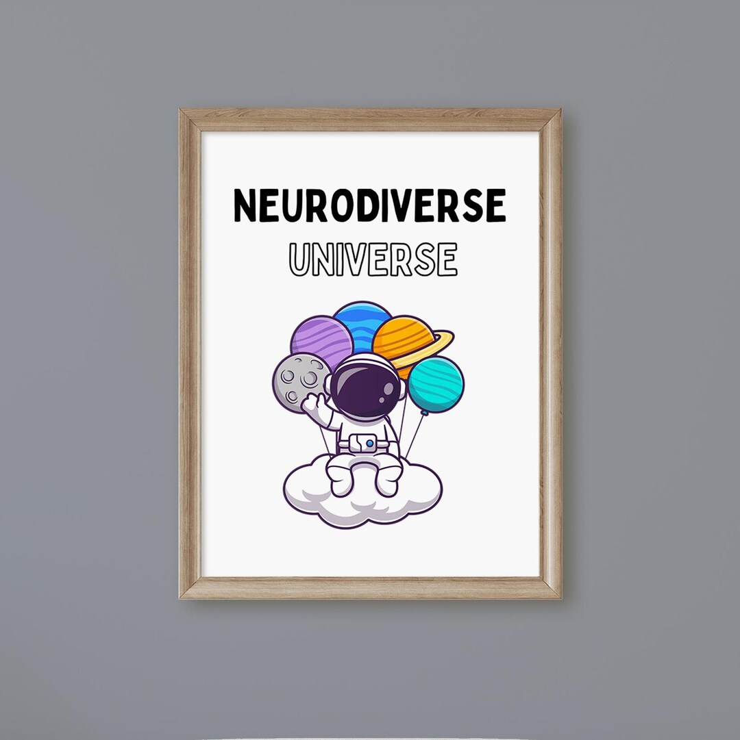 Neurodiversity Poster, Autism Acceptance, Space Print, Special ...