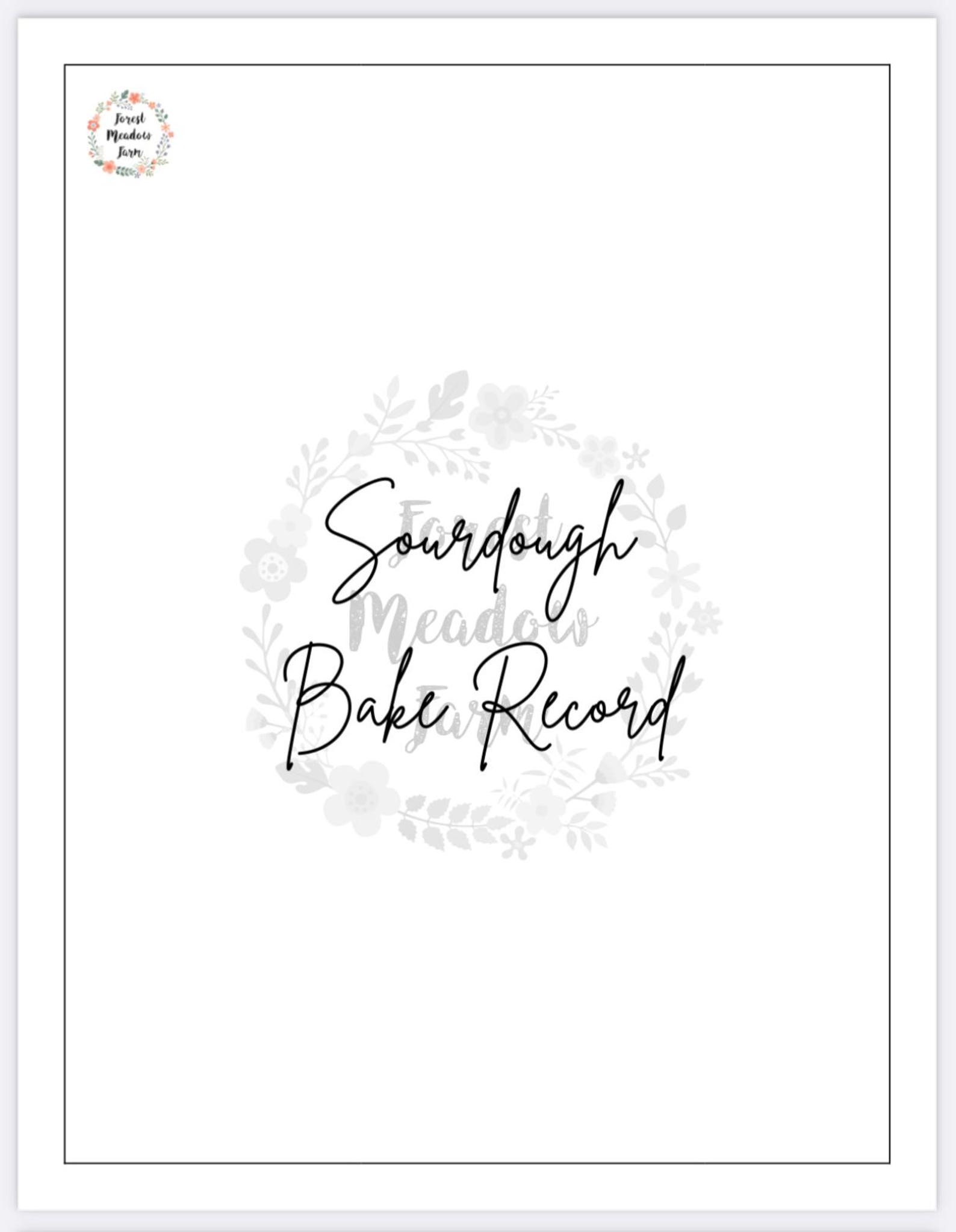 BUNDLE!! Printable Sourdough Binder Organizer - Cover Page & Sections ...