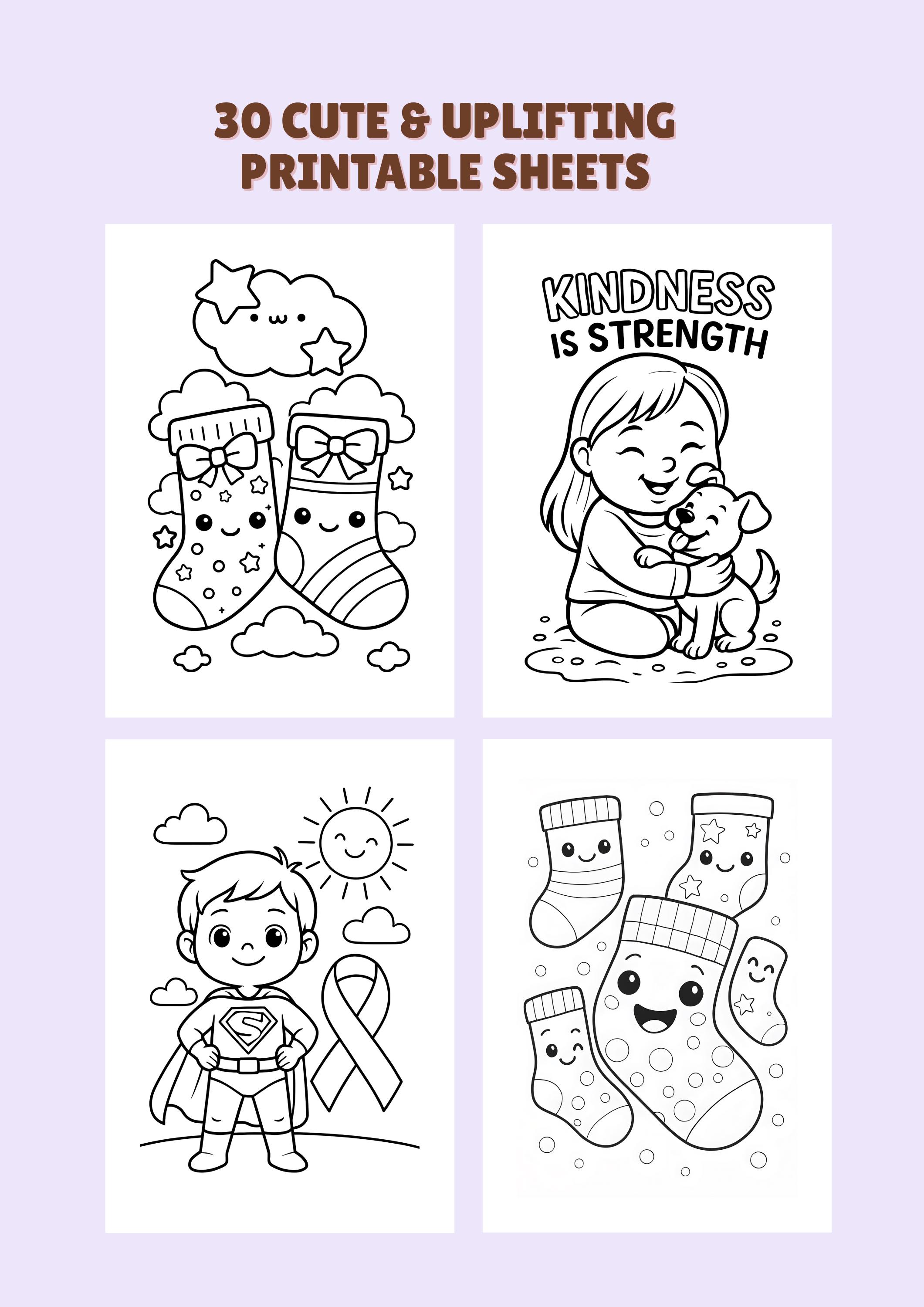 Down Syndrome Awareness Coloring Pages: 30 Printable Kindness ...
