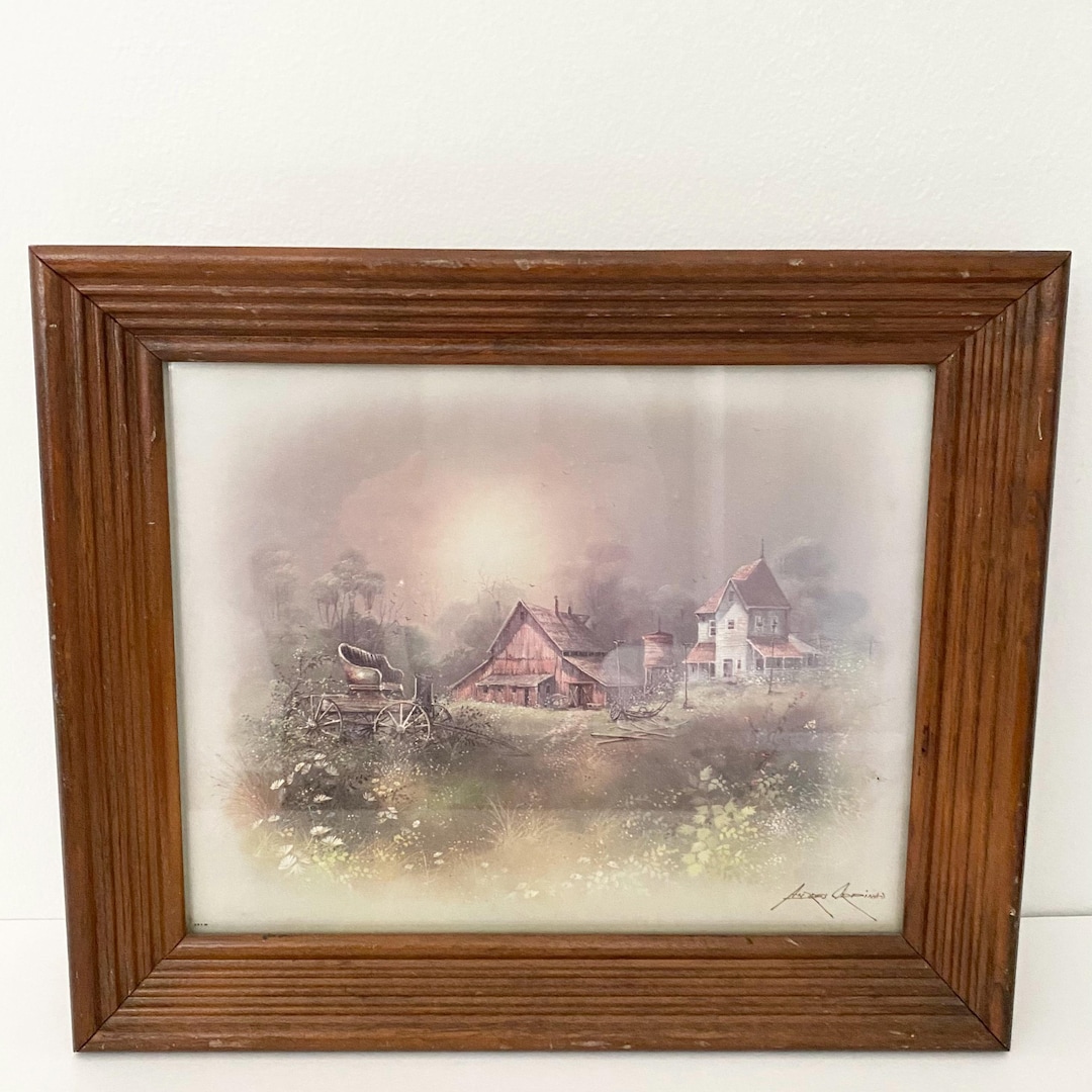 Vintage Andres Orpinas Print Country Framed Art - Etsy