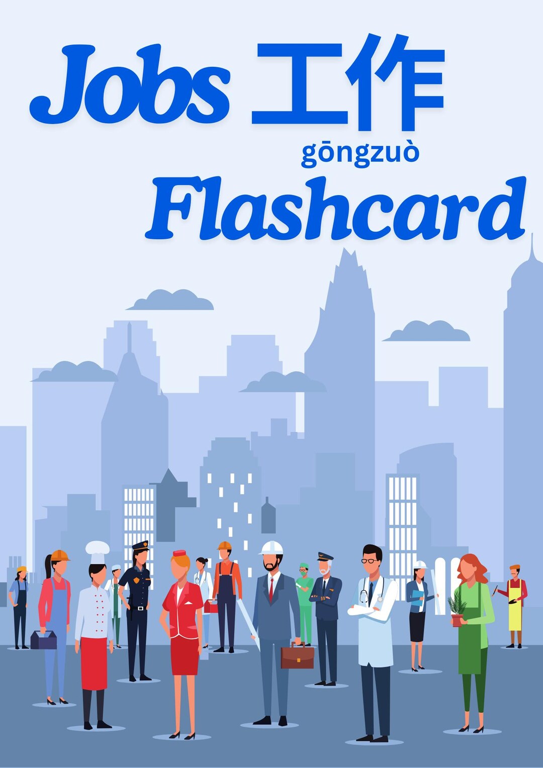 Chinese/mandarin Jobs Flashcards, Job Flashcard, Mandarin Flashcard ...