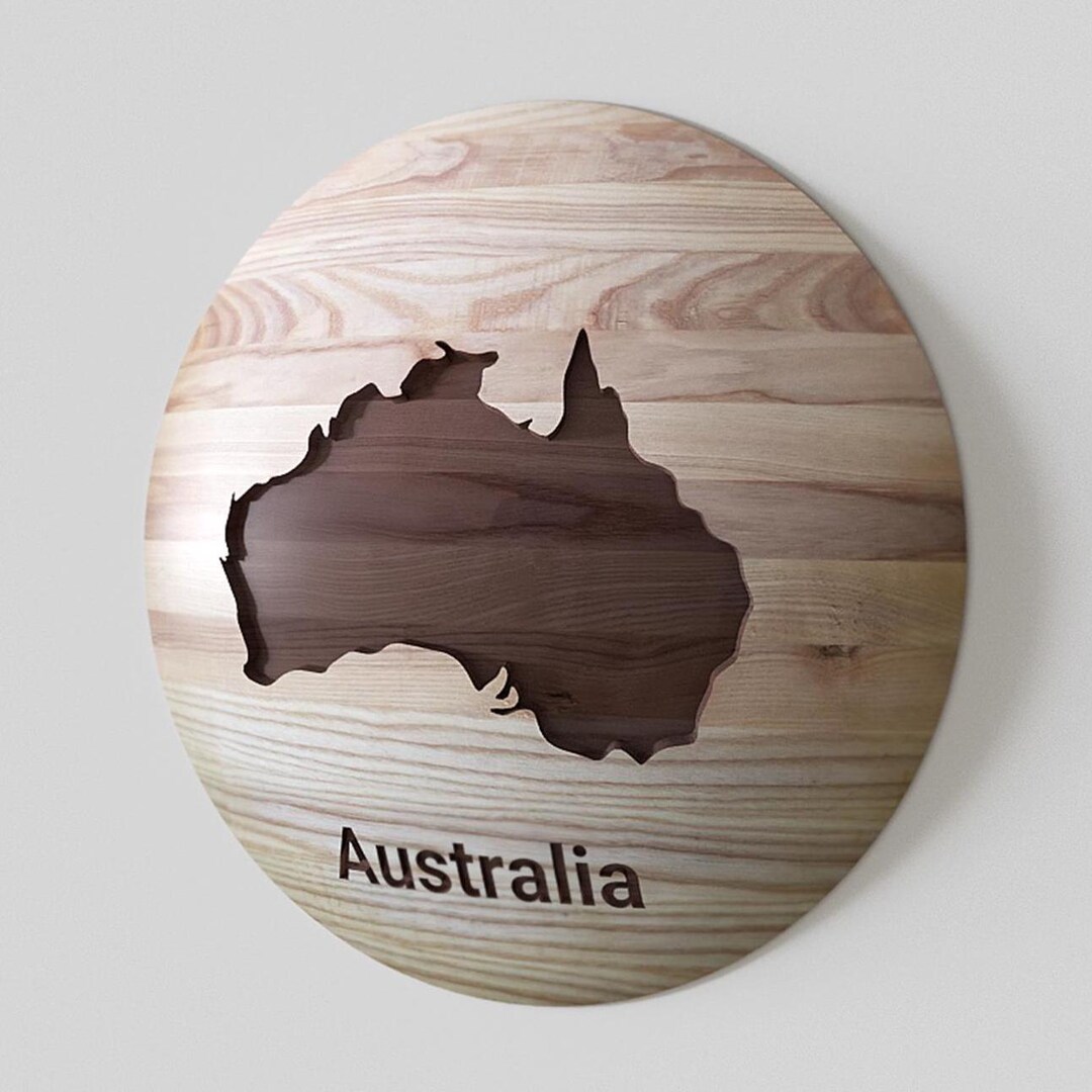 Australia Wooden Map, Personalized Map, Wall Art 3d Map, Custom Wood ...