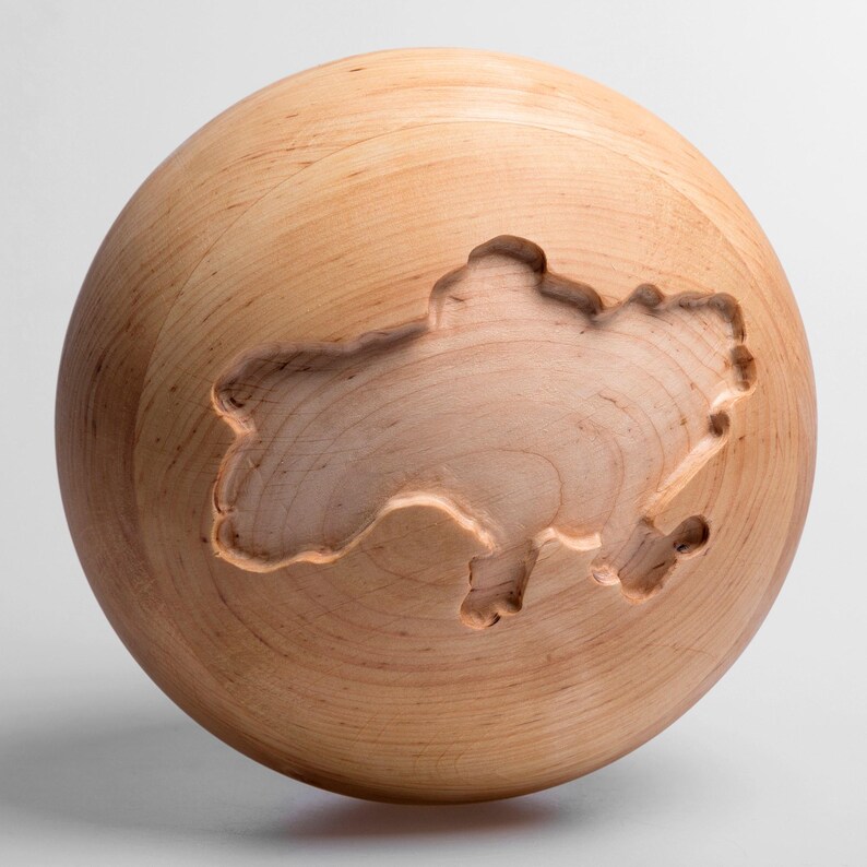Wooden Sphere With 3D Ukraine Map, Home Decor, Wood Art, Desk Decor ...