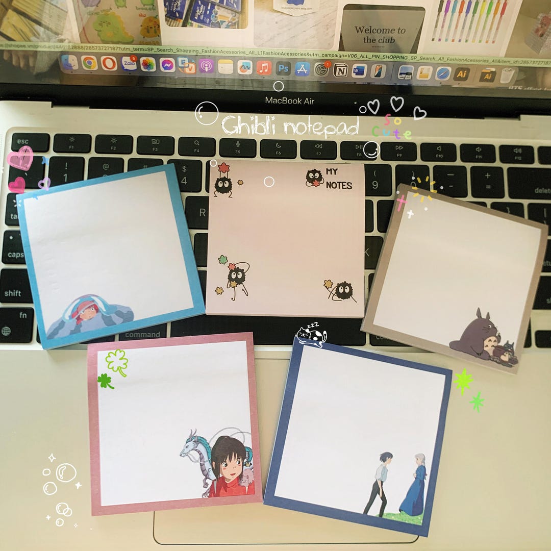 Ghibli-inspired Combo Notepad – Howl, Spirited Away, Ponyo, Totoro ...