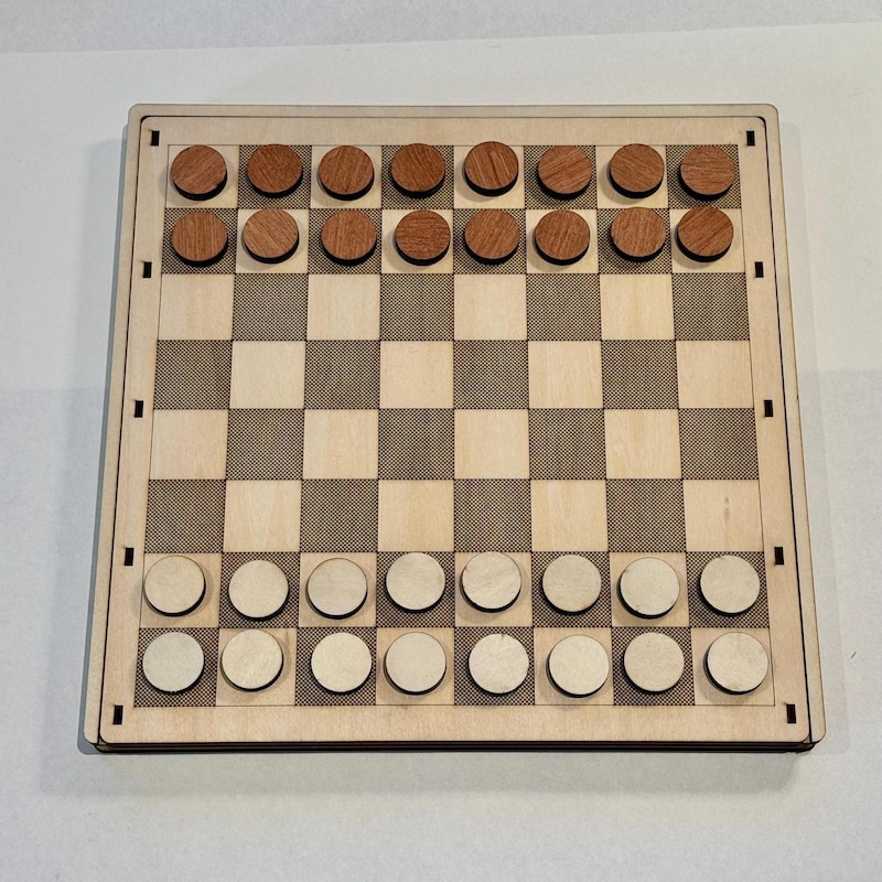 Checkers Board Game - Etsy