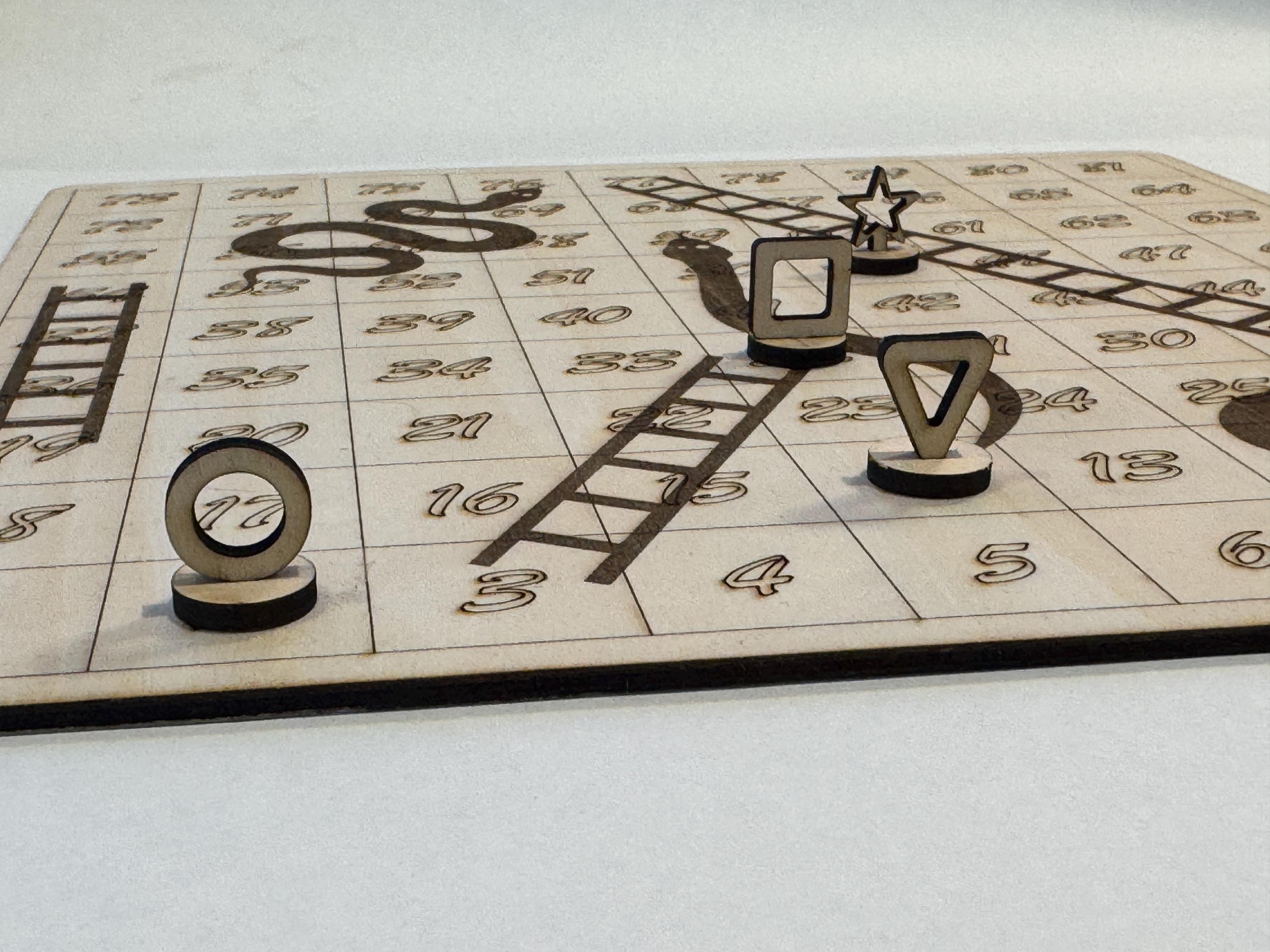 Snakes and Ladders Laser Cut Board Game File (3mm & 4mm) (digital ...