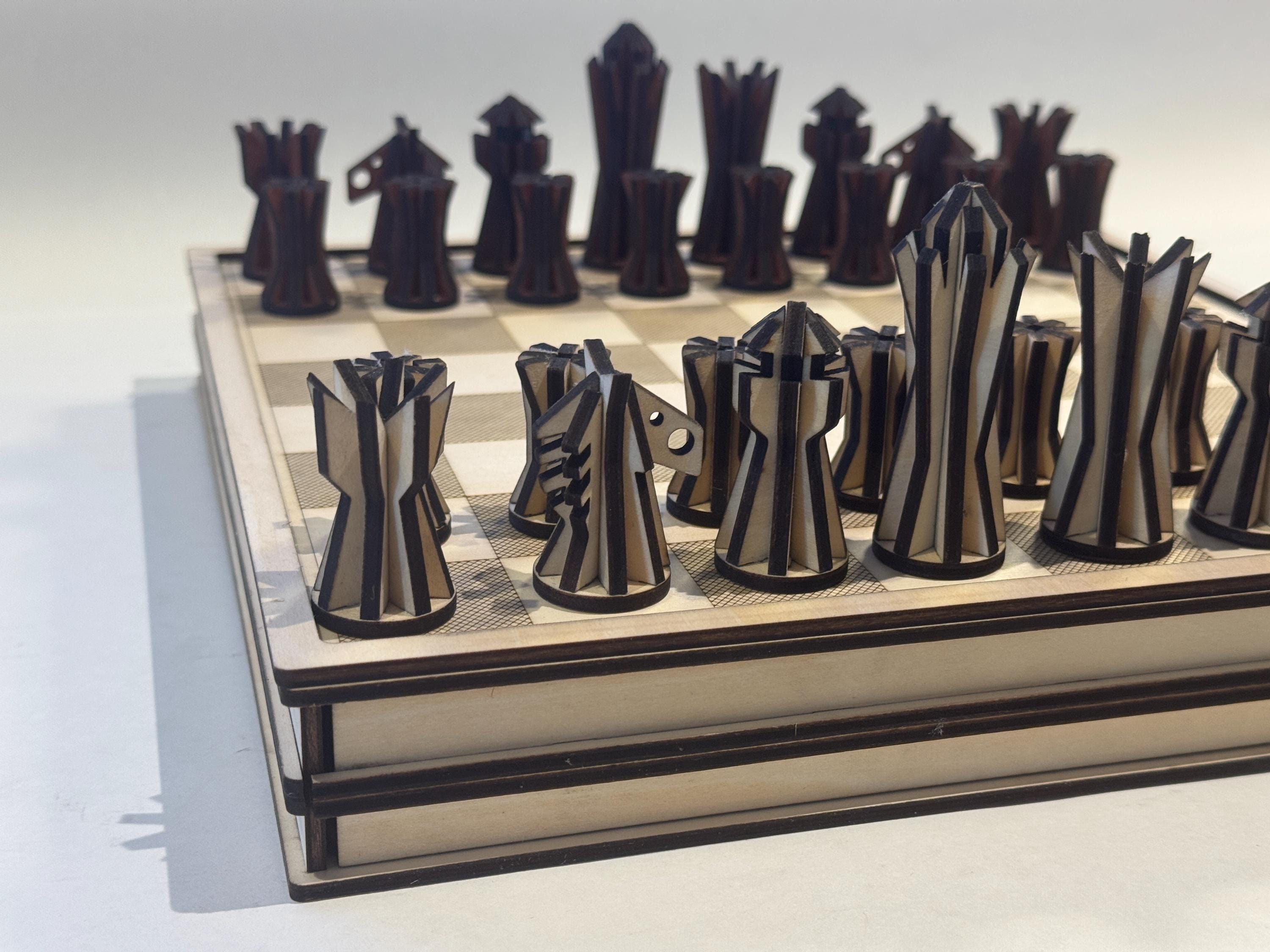 Chess Set With Storage Draw 3mm Laser Cut Files (easily Scalable). - Etsy