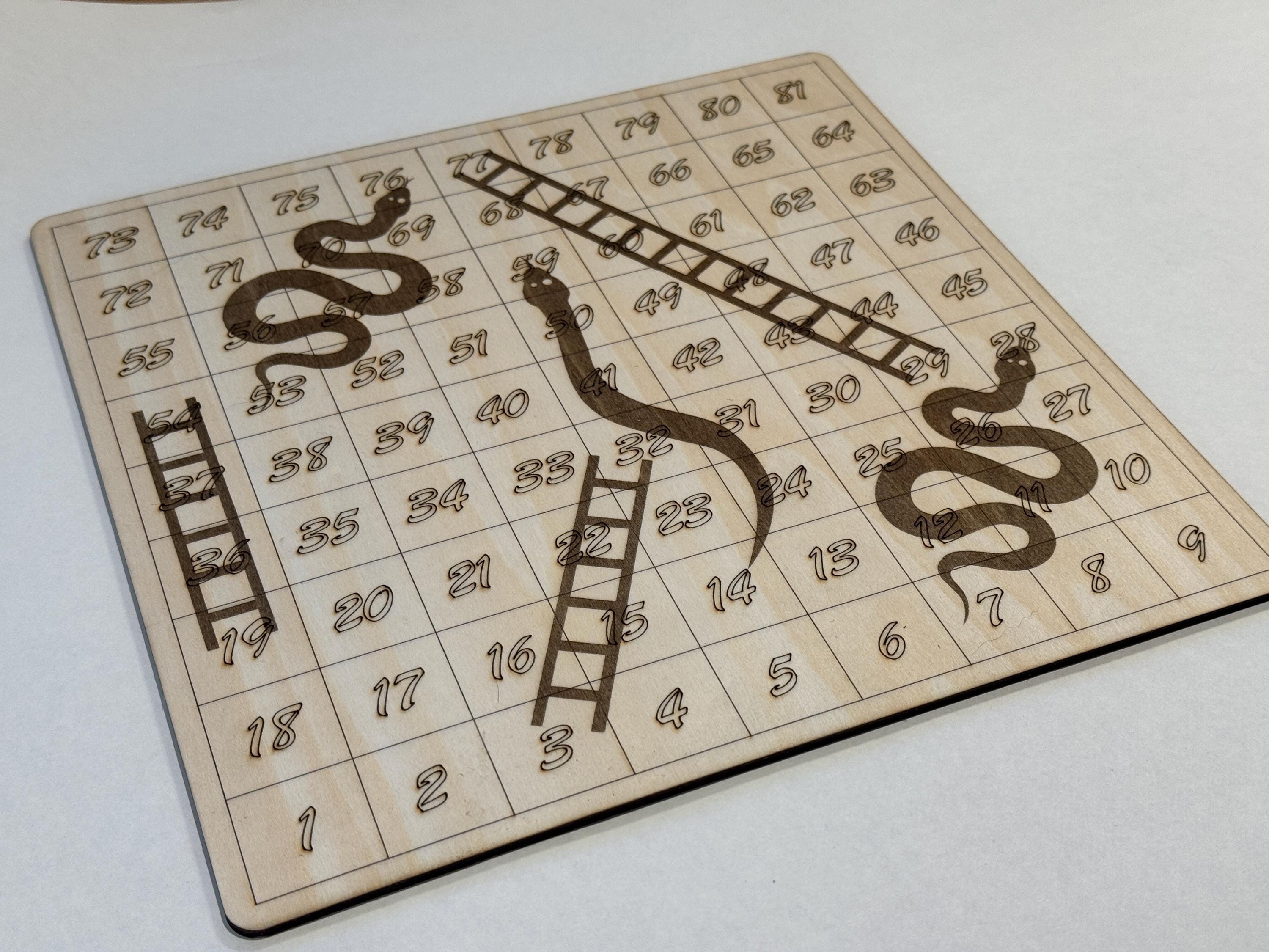 Snakes and Ladders Laser Cut File Board Game With Playing Tokens 3mm ...