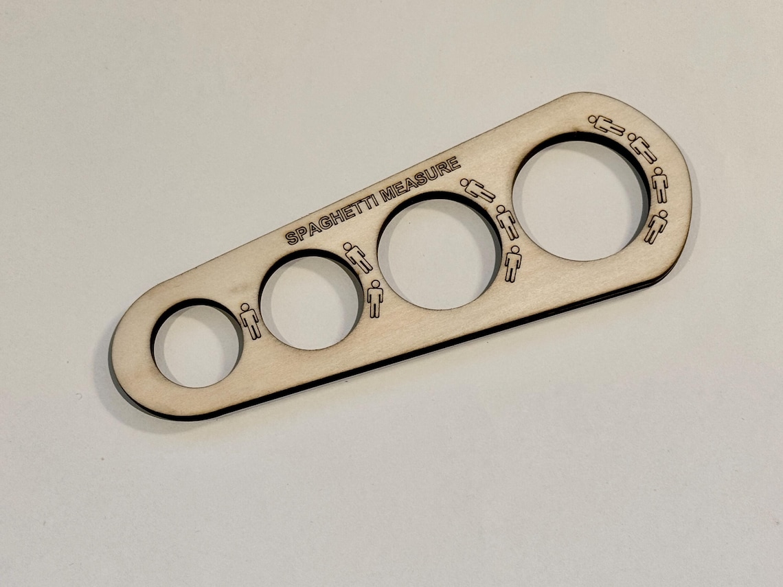 4 Hole Spaghetti Measuring Tool Laser Cut File - Any Thickness - Etsy
