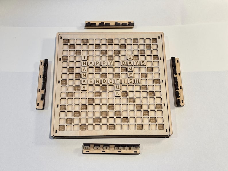 Scrabble Board With TRAVEL/STORAGE Box That Holds the Tiles and Tile ...