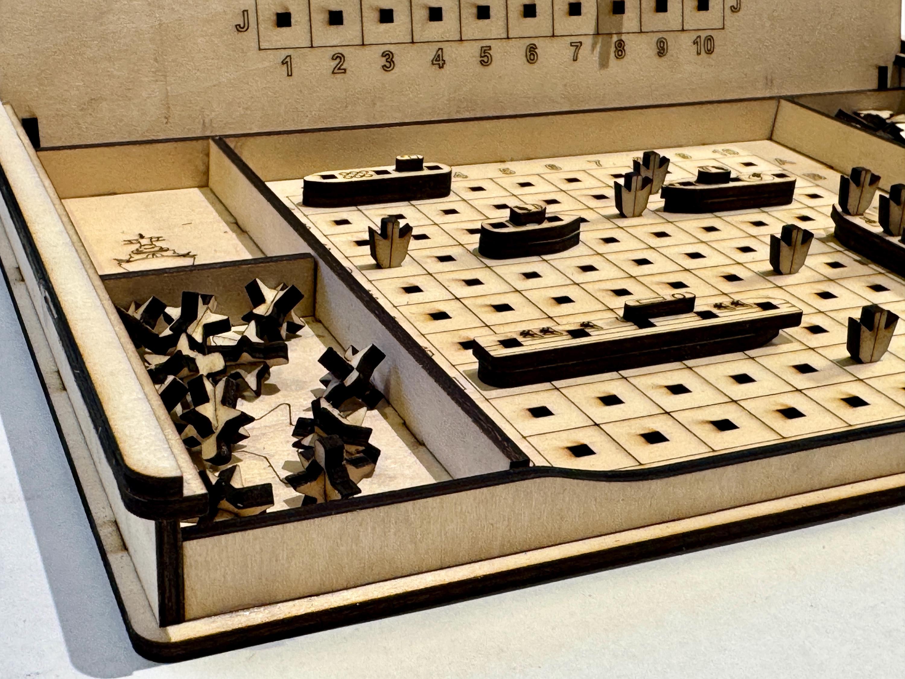 Battleship Board Game Laser Cut Files With In-built Storage! 3mm Thick ...