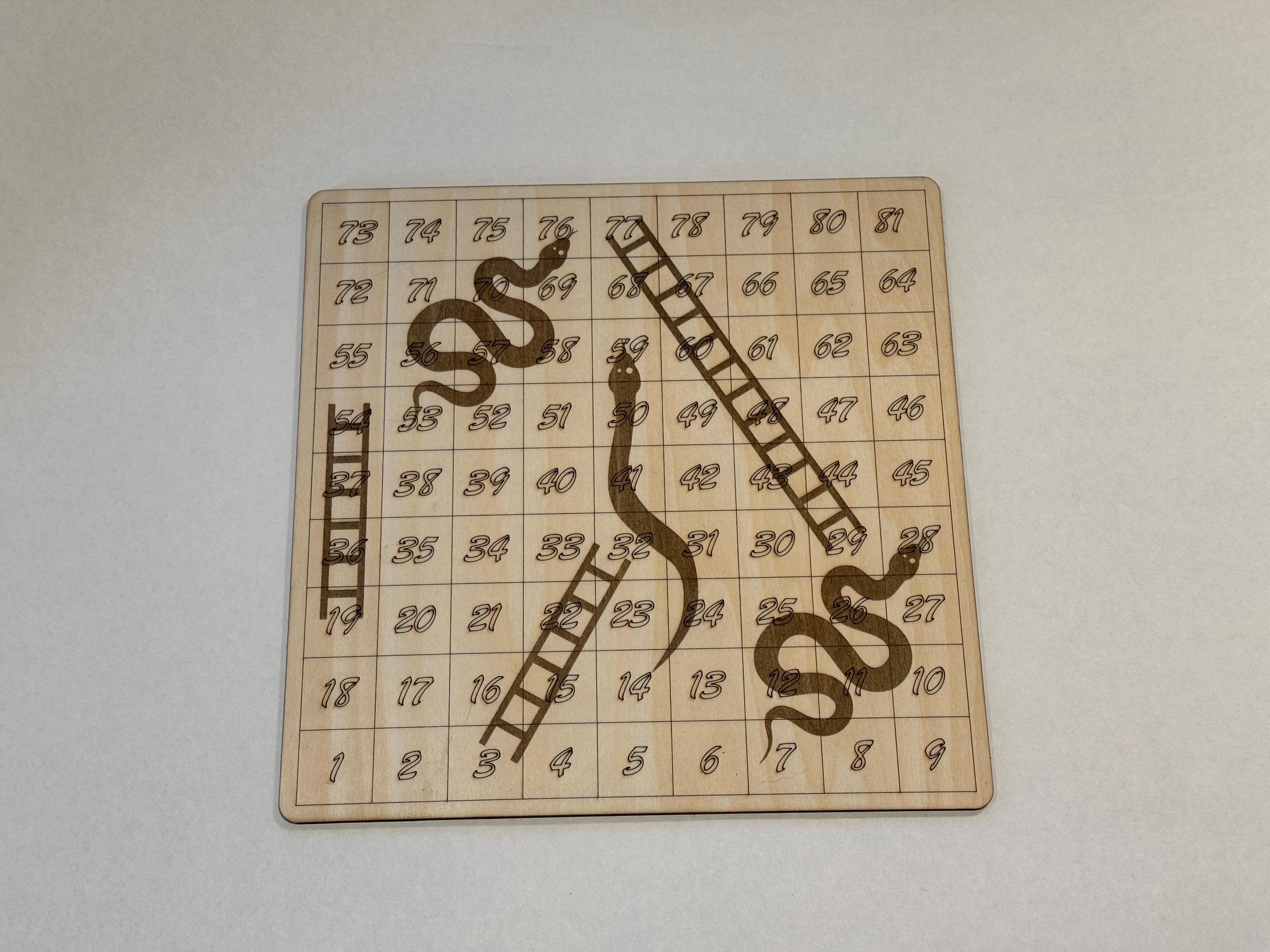 Snakes and Ladders Laser Cut File Board Game With Playing Tokens 3mm ...