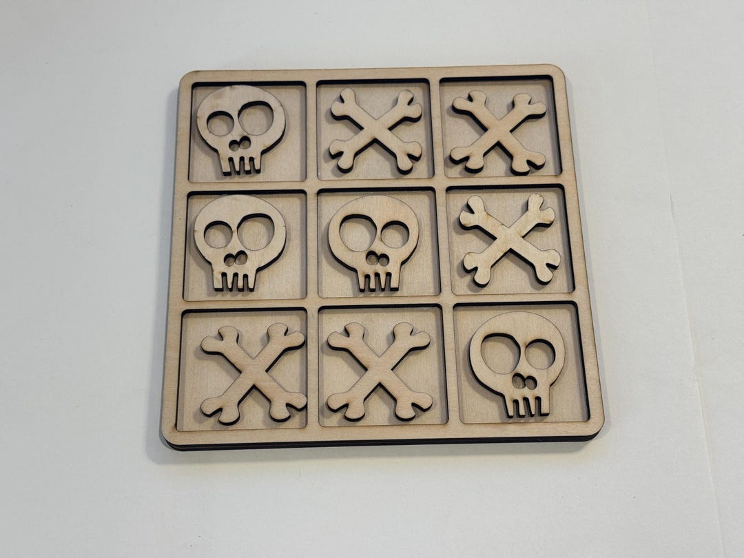 Skull and Crossbones Tic Tac Toe Game Laser Cut Files. - Any Depth ...