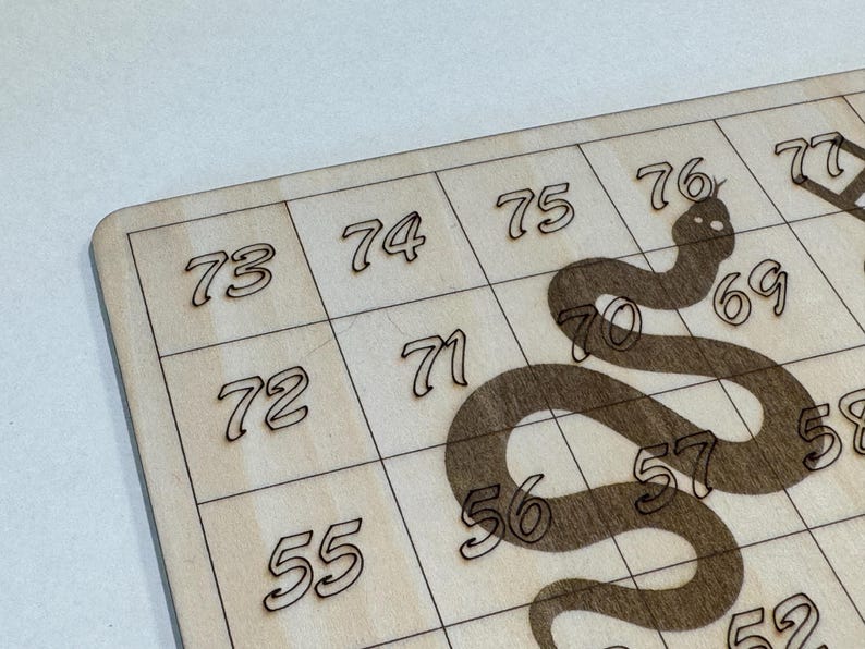 Snakes and Ladders Laser Cut File Board Game With Playing Tokens 3mm ...