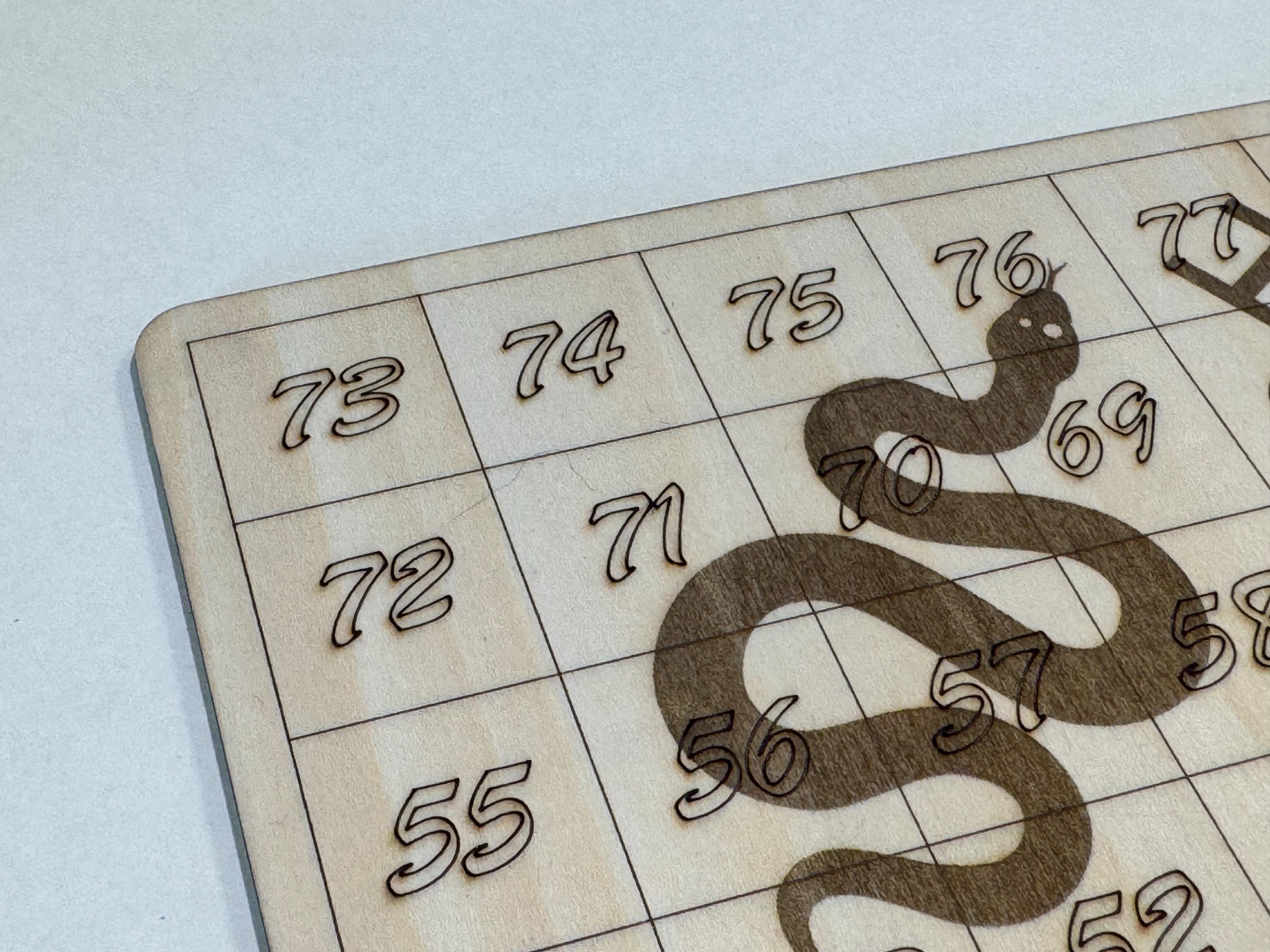 Snakes and Ladders Laser Cut File Board Game With Playing Tokens 3mm ...