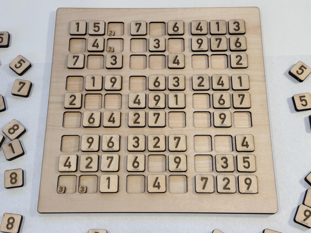 Sudoku Board Game Laser Cut Files, Double Sided Numbers (digital File ...