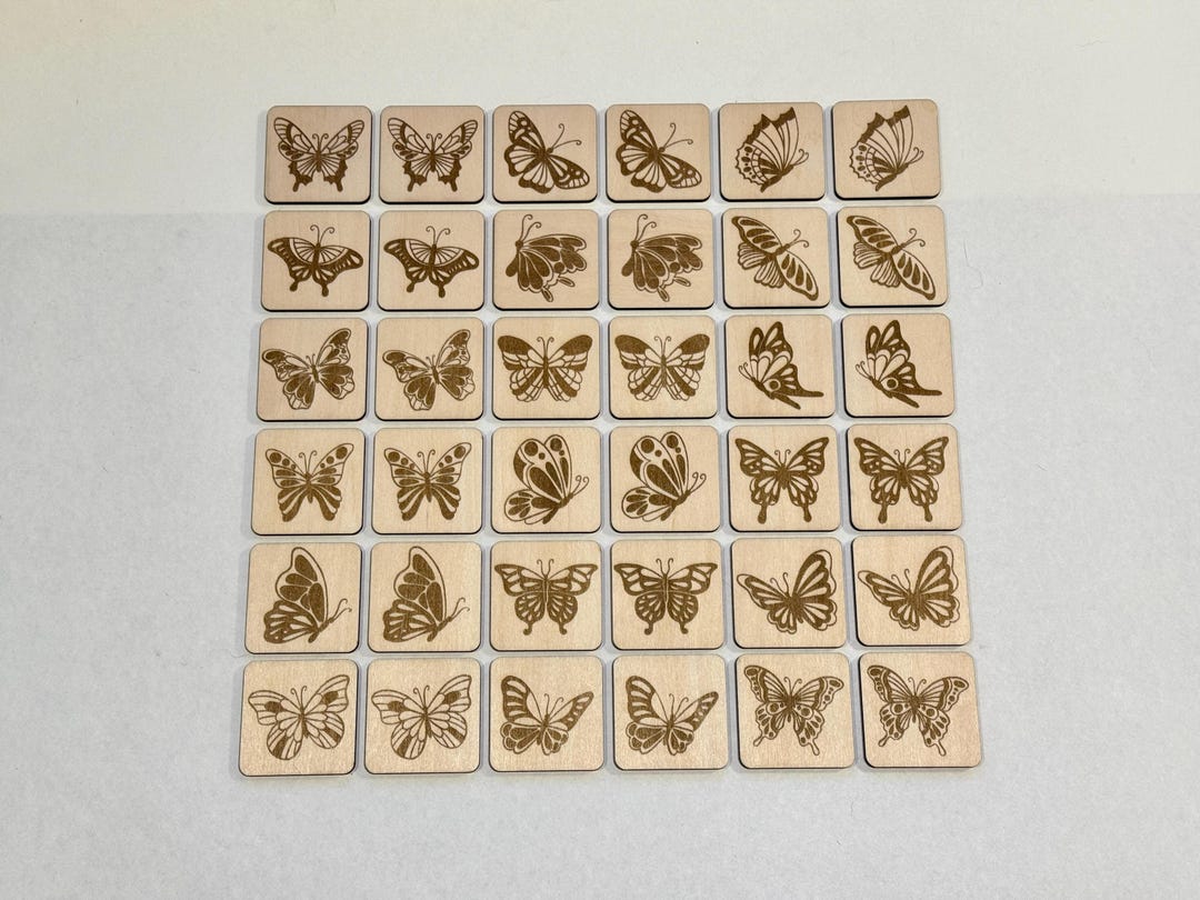 Challenging Butterfly Memory Family Game Laser Cut Files - 36 Piece ...