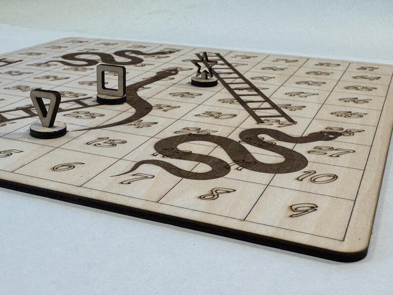 Snakes and Ladders Laser Cut Board Game File (3mm & 4mm) (digital ...