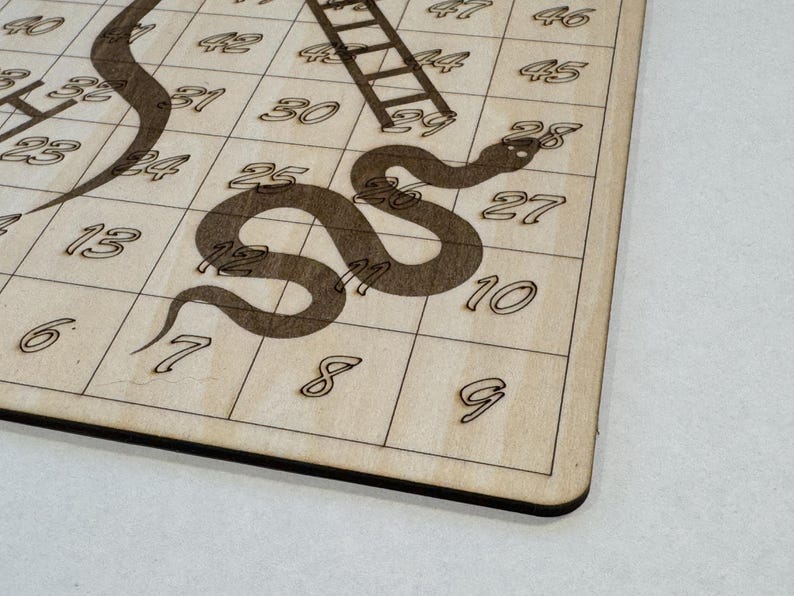 Snakes and Ladders Laser Cut File Board Game With Playing Tokens 3mm ...