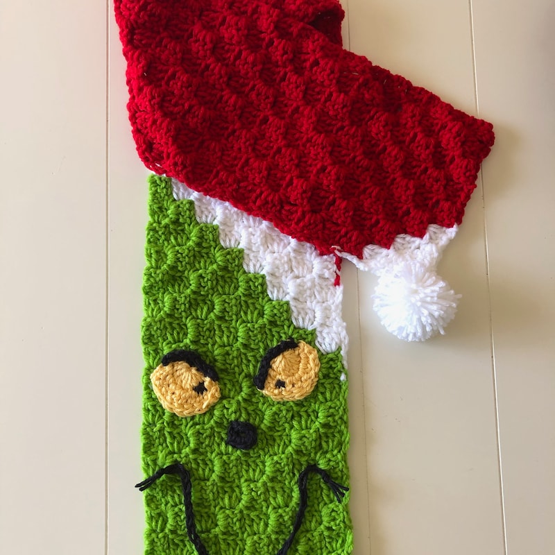 Santa Scarf - Etsy