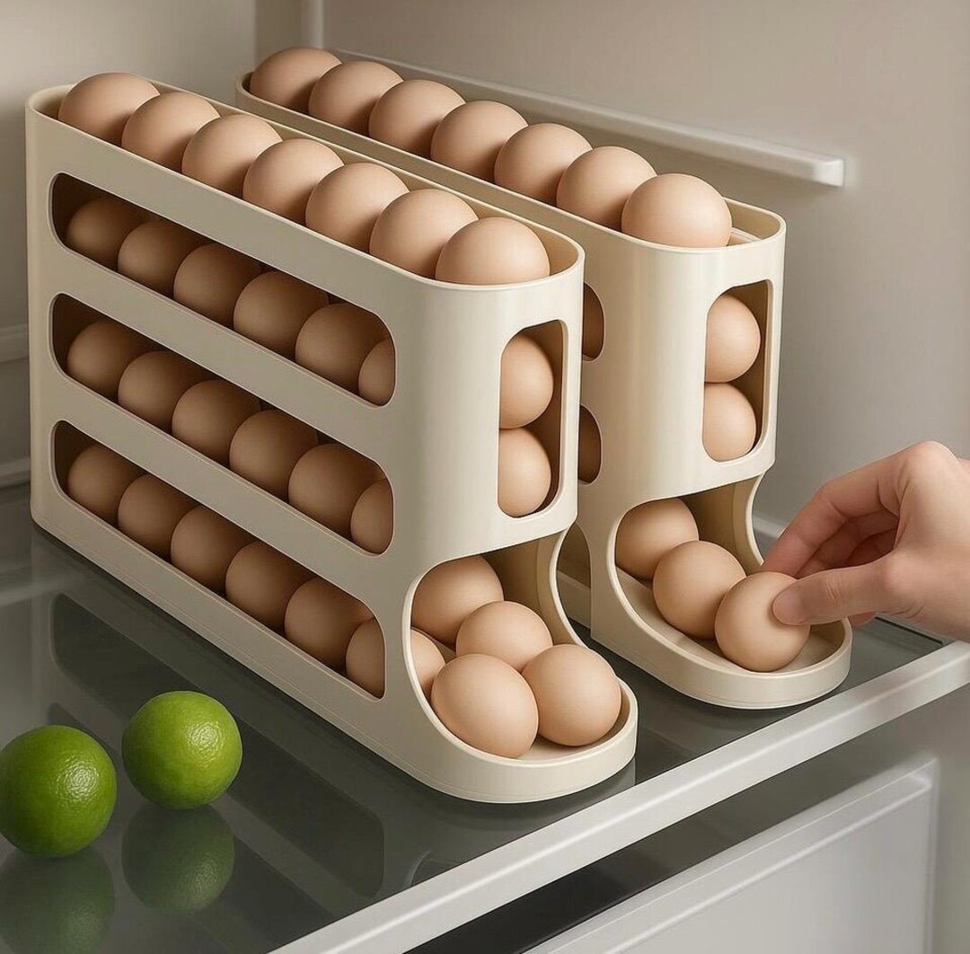 Stackable Gravity Egg Dispenser - Convenient Storage & Space Saving for ...