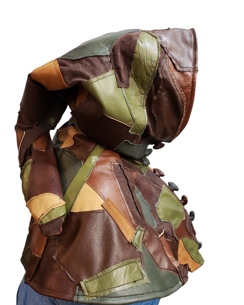 Patchwork Leather Hood - Etsy