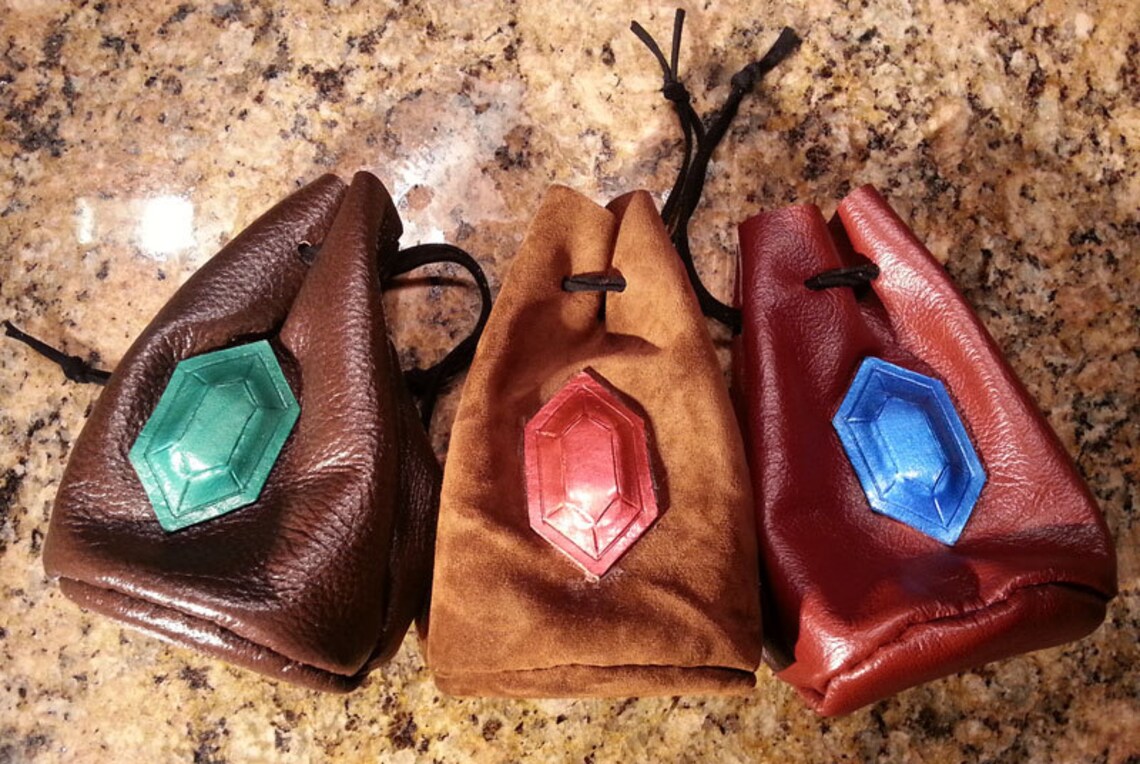 Leather Rupee Bag From Legend of Zelda - Etsy