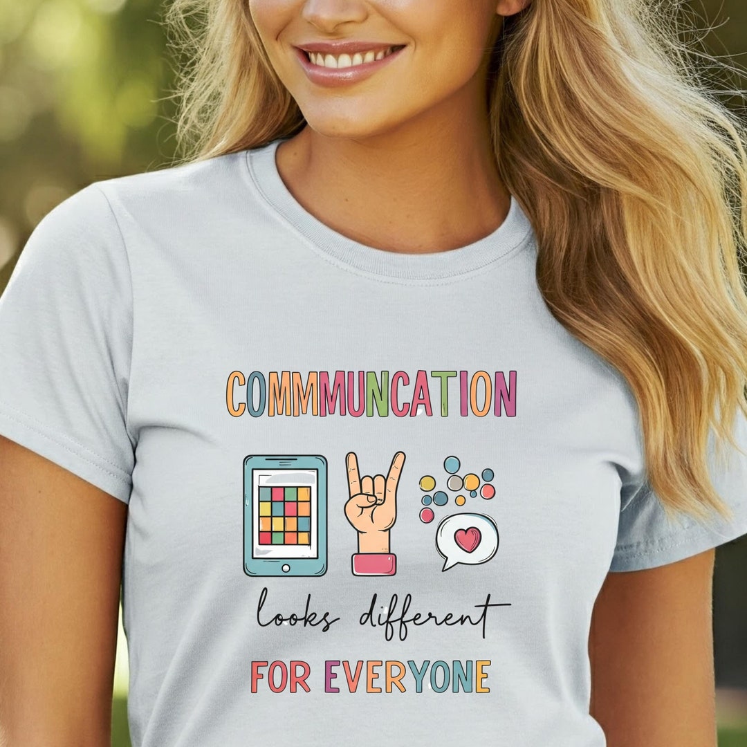 AAC Communication SLP T-shirt - Communication Looks Different for ...