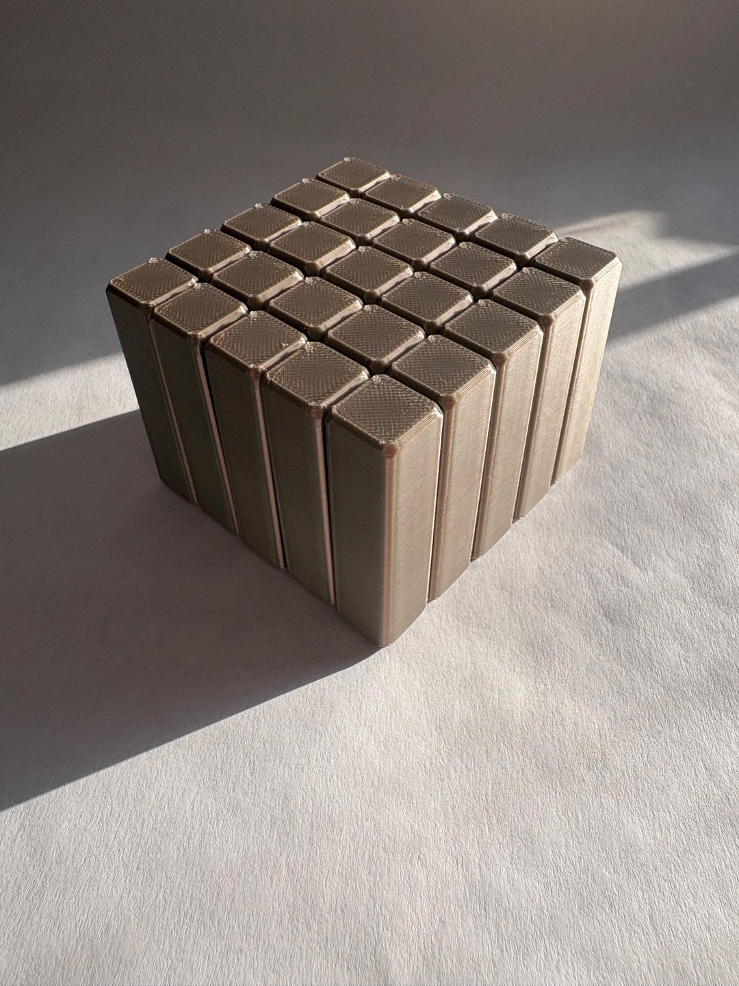 Metallic Bronze Fidget Pixel Cube - Etsy