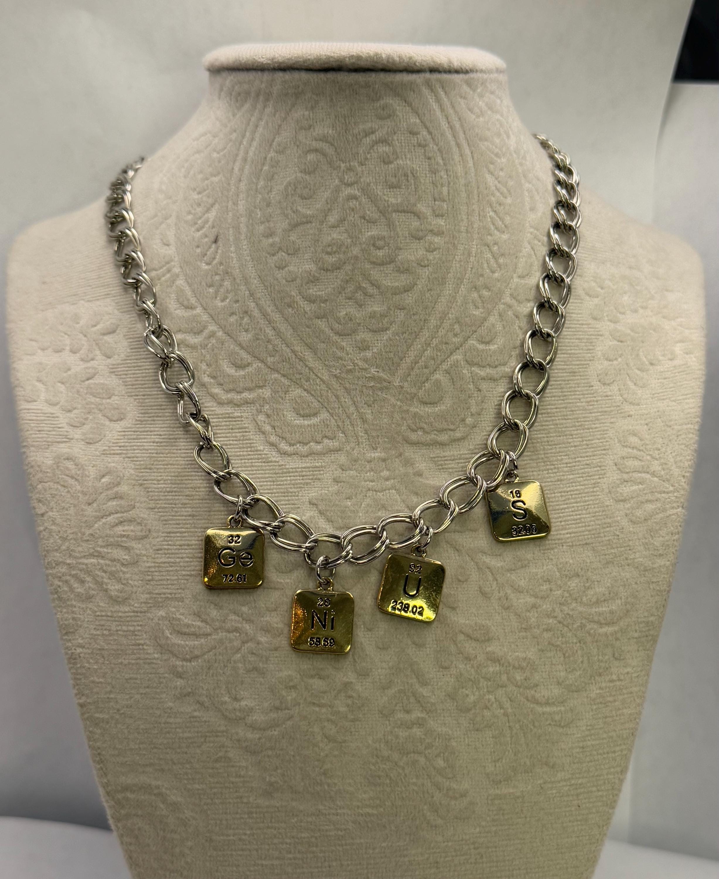 Periodic Table “genius” Necklace| Elements Necklace| Atomic Numbers ...