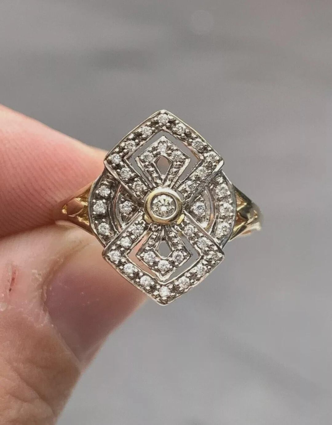 Art Deco Style Round Cut Moissanite 925 Sterling Silver Women's Classic ...