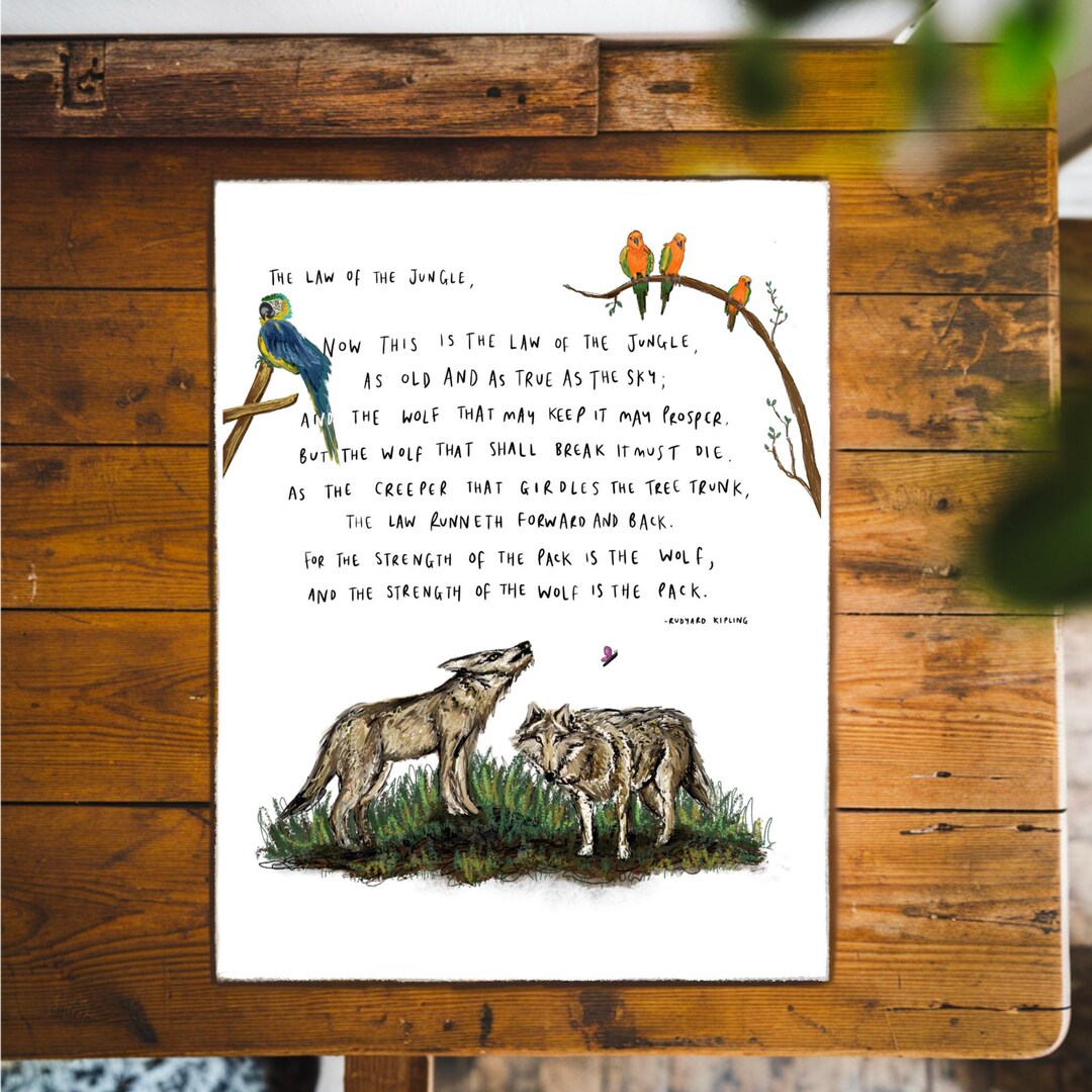 Rudyard Kipling | Law of the Jungle | Jungle Book | Illustration Kids ...