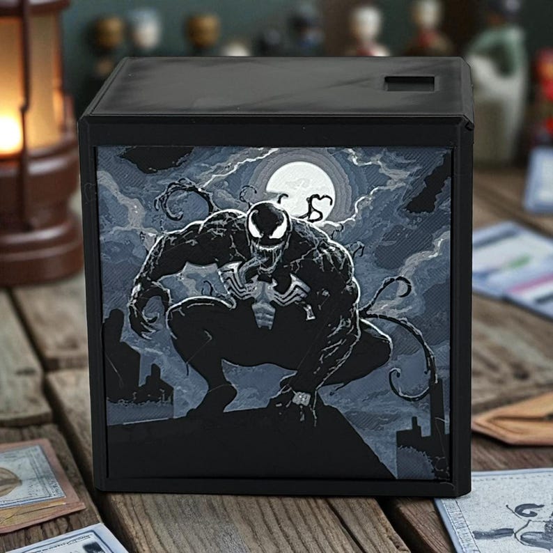Midnight Predator MTG Commander Deck Box | Commander Display Slot | 115 ...