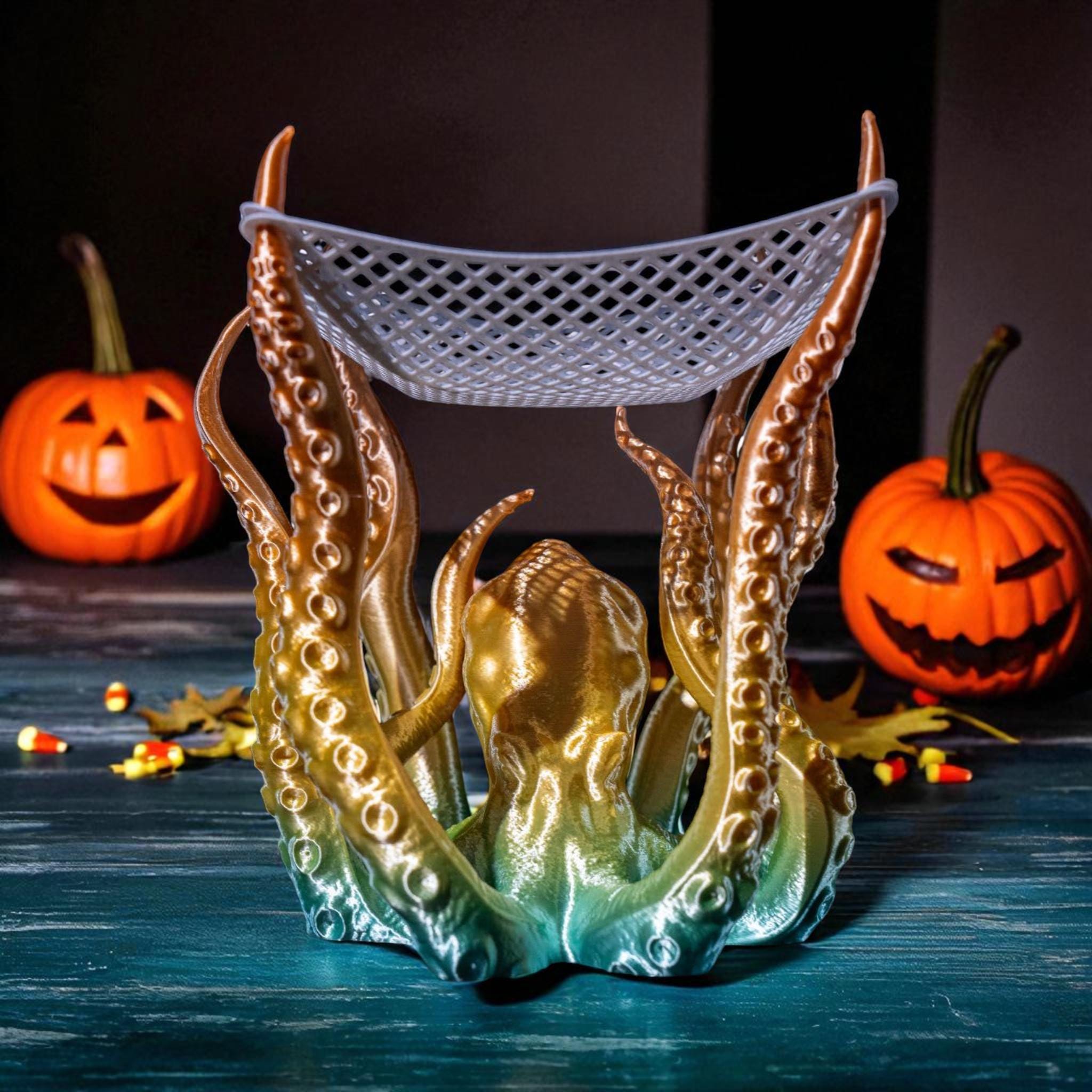 Customizable 3D Printed Octopus Bowl: Unique Ocean Themed Candy Dish or ...