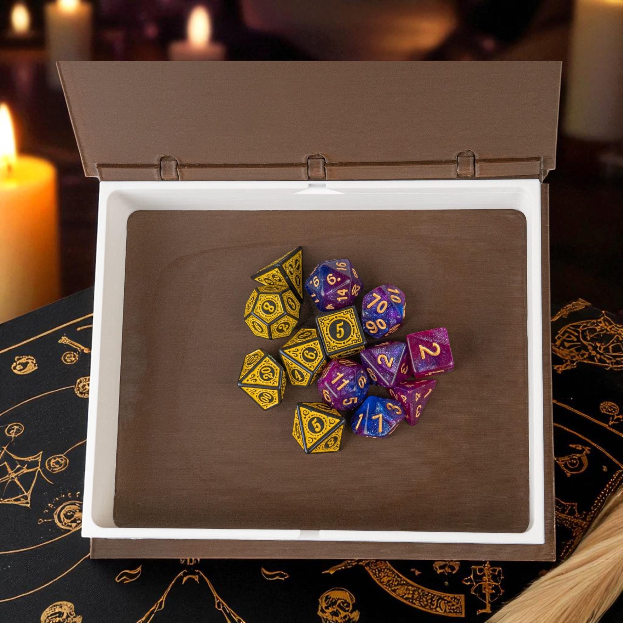 Slayer’s Codex : Skull Spellbook Dice Box - Dnd Dice Tray, RPG Storage ...