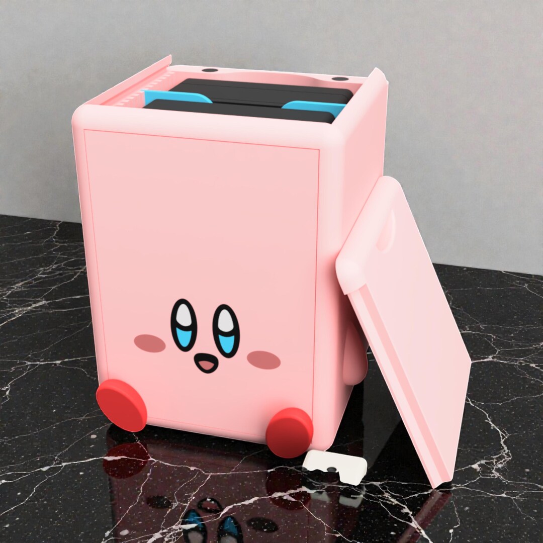 Puffy Kirby Commander Deck Box | Cute Pink TCG Storage | 70×70×100mm ...