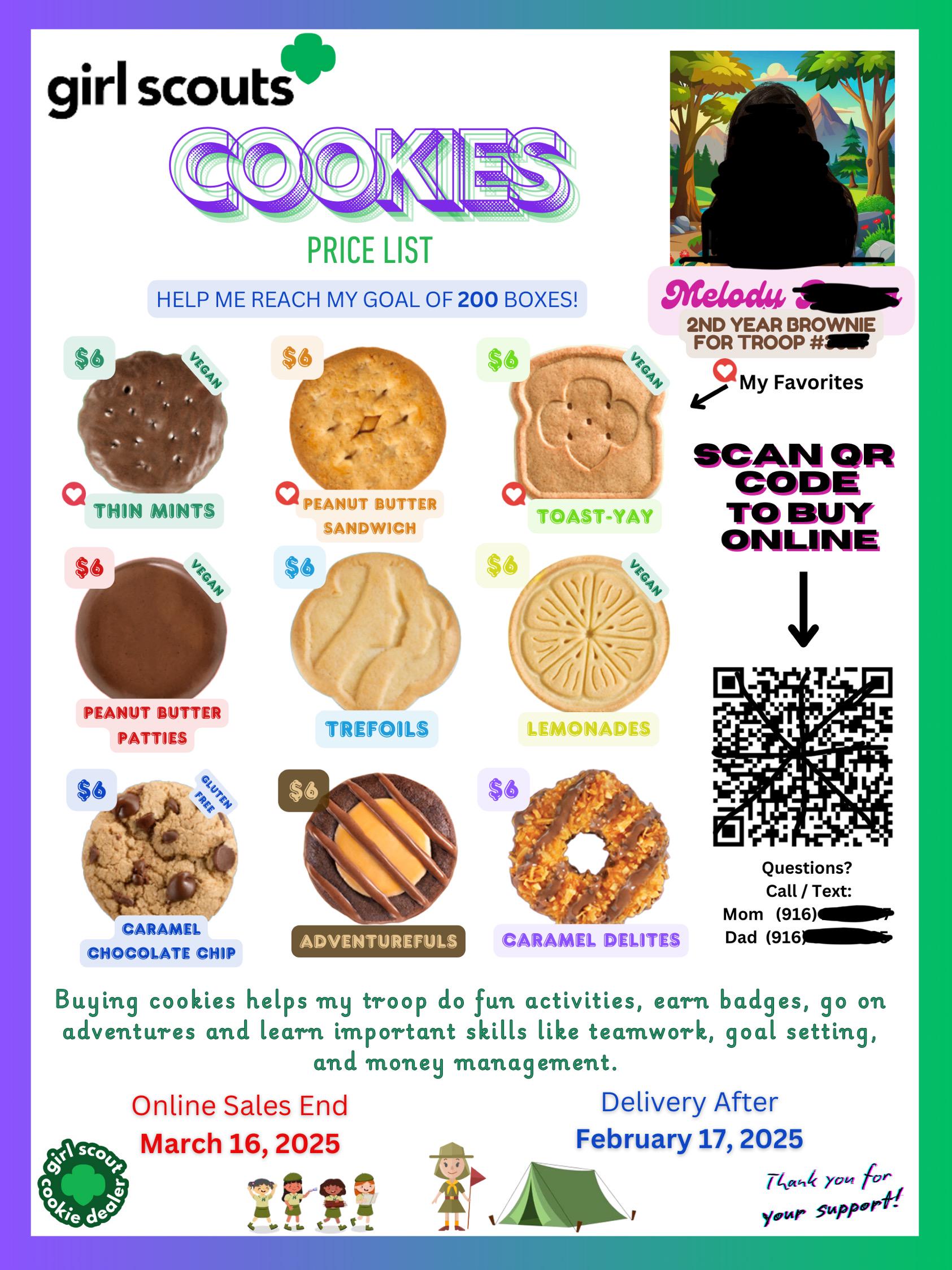 Girl Scout Cookie Flyer - Etsy
