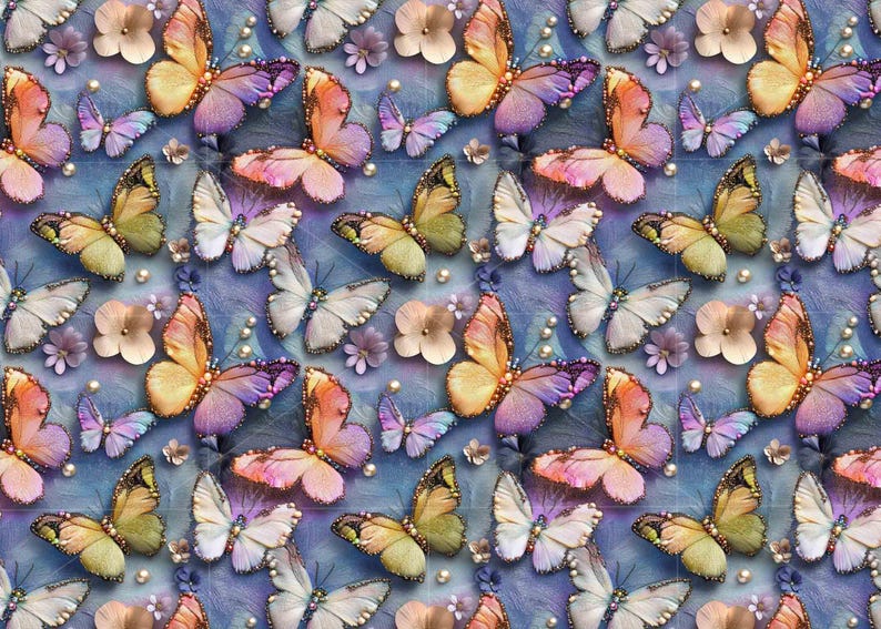 Butterfly Seamless Pattern, Instant Download - Etsy
