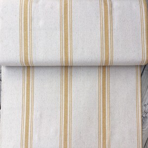 SAMPLE Grain Sack Fabric Yellow Stripe Vintage Inspired Sold by the ...