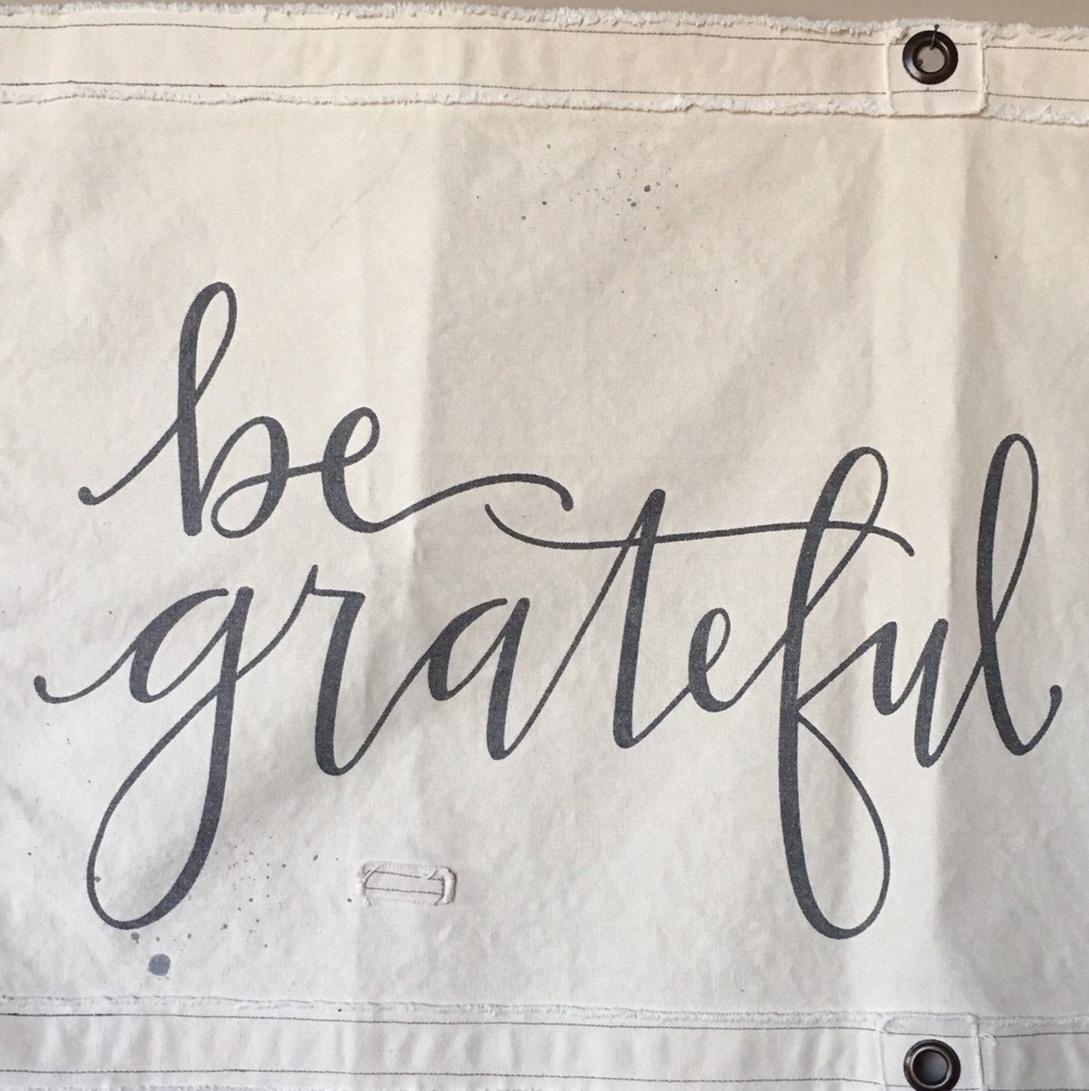 CANVAS WALL BANNER be Grateful - Etsy