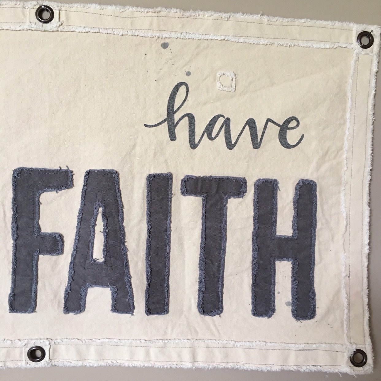 CANVAS WALL BANNER have faith | Etsy
