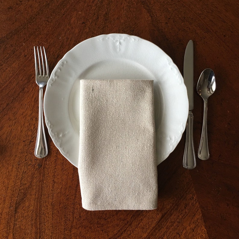 Grain Sack Dinner Napkin Blue Stripes | Etsy