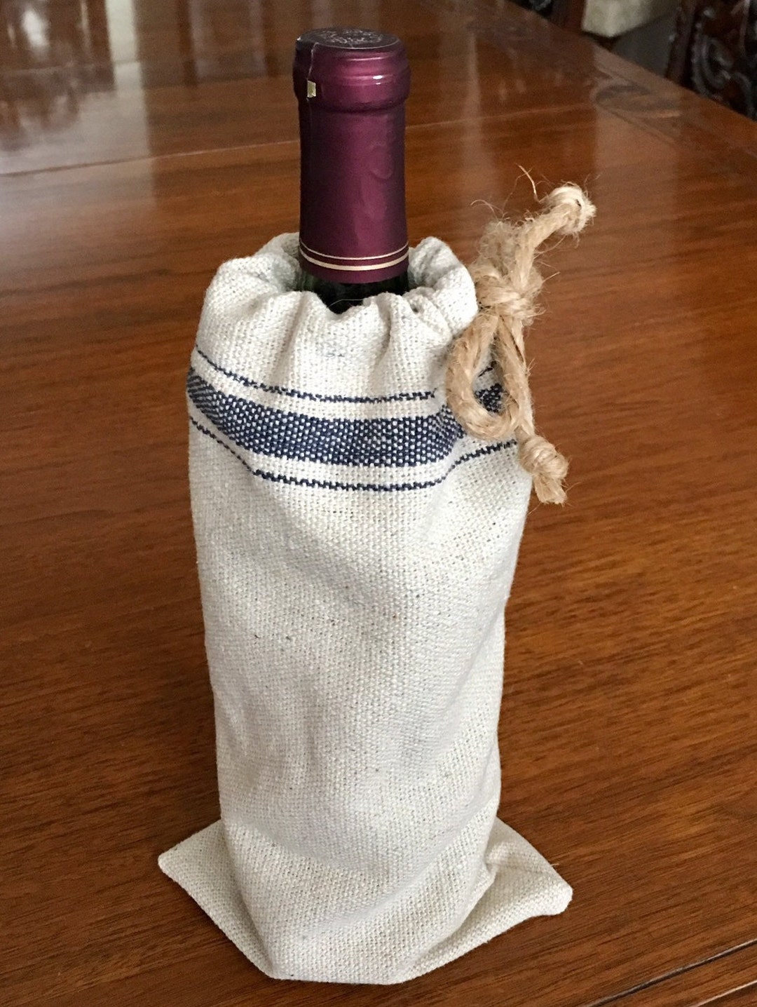 Grain Sack Wine Bag - Etsy