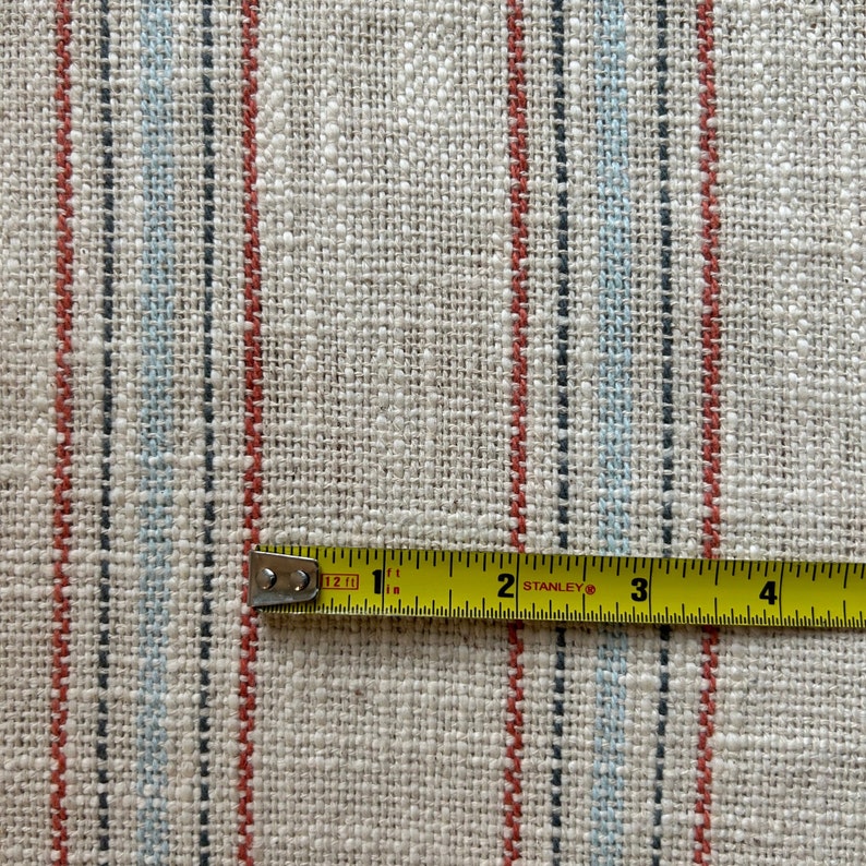 Red and Blue Stripe Grain Sack Fabric - Etsy