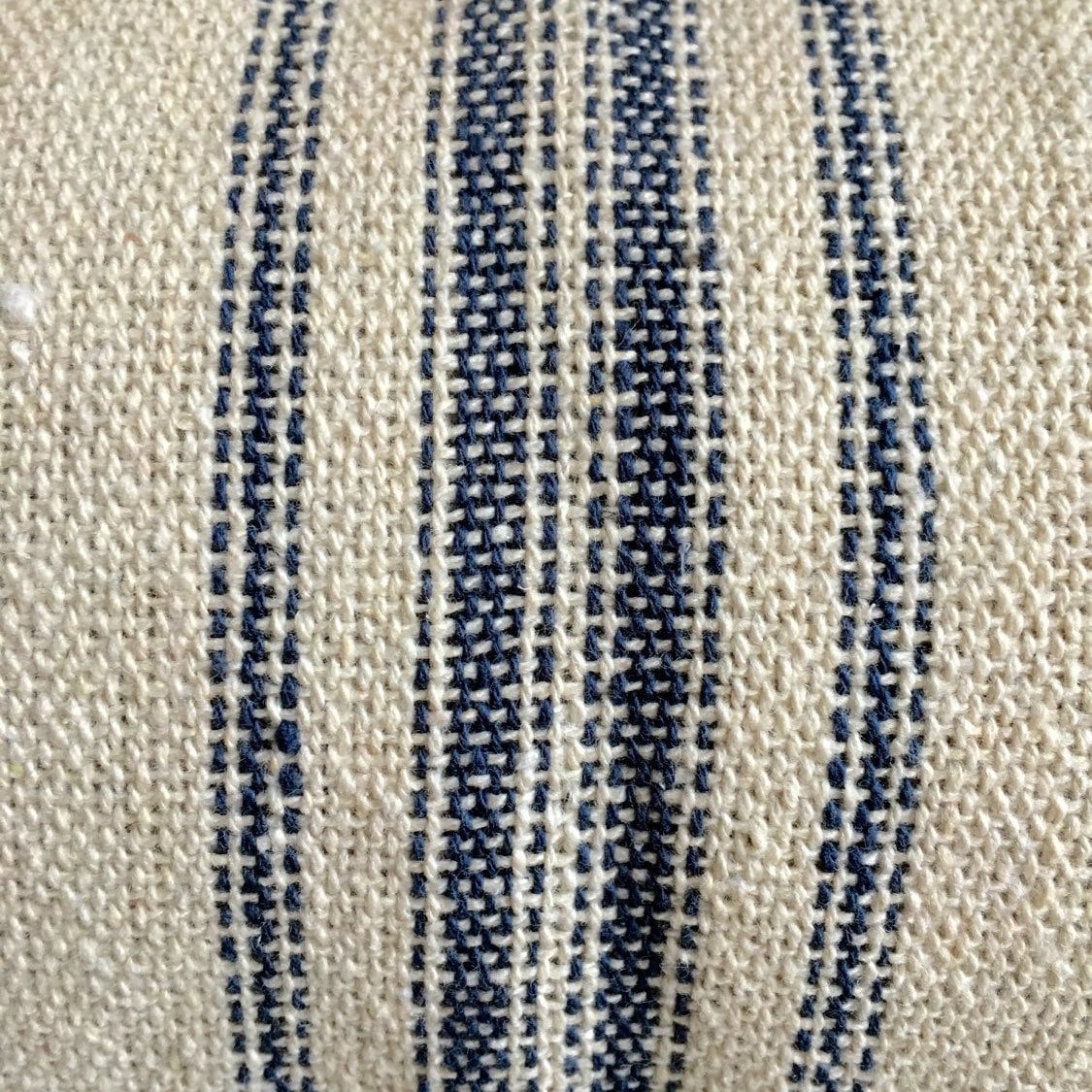 Grain Sack Fabric Sold By The Yard Blue Stripe Vintage | Etsy